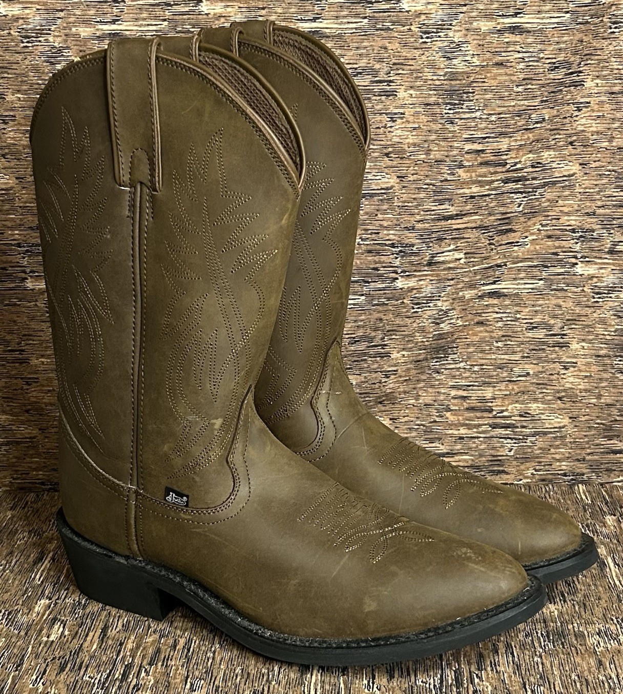 Justin 12” Butch Farm/Ranch Western Cowboy Pull On Bo… - Gem