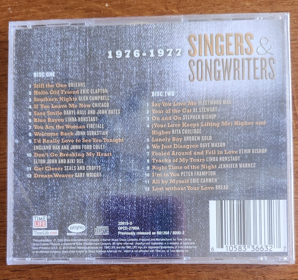 Singers & Songwriters [Time-Life Box Set] by Various Artists 6 CDs (11 ...
