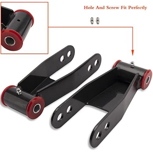 2" Rear Drop Lowering Shackle - 2 Inch Drop Shackles for Silverado 1500 ...
