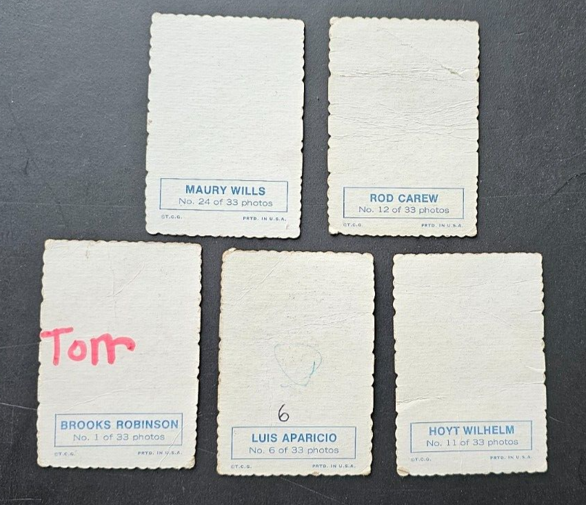 Lot (5) 1969 Topps Deckle Edge Baseball Rod Carew Brooks Robinson - Low ...