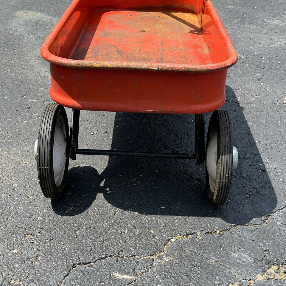 Vintage 60’s REX JET Red Metal Pull Wagon | eBay
