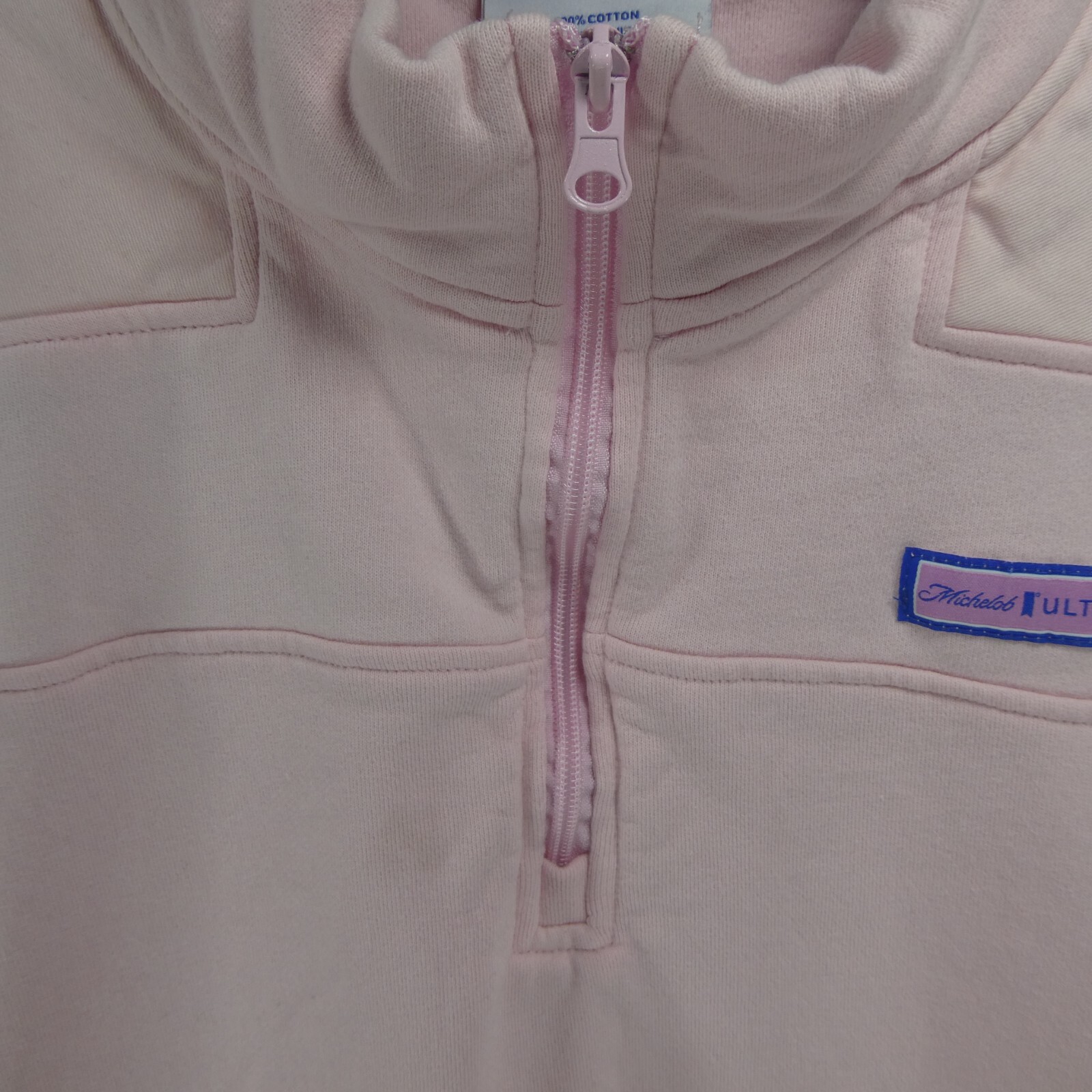 Michelob Ultra Women's Pink 2XL 1/4 Zip Beer Sweater Embroidered | eBay