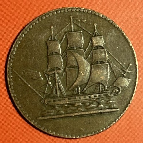 Canadian token (1835), Ships Colonies & Commerce, Br#997 ‘U. S. FLAG ...