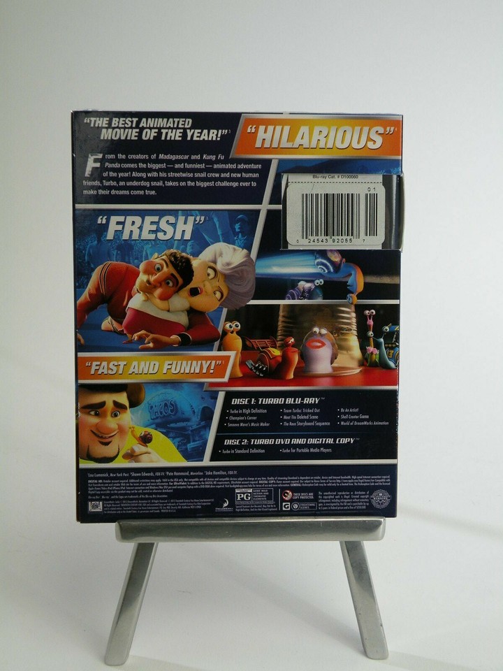 DREAMWORKS TURBO BLU RAY DVD COMBO PACK NEW SEALED AAA Kids Family DS67 ...