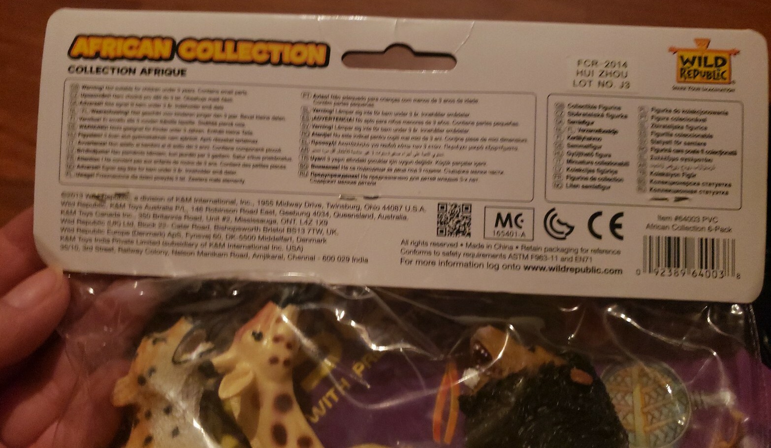 Wild Republic Polybag AFRICAN Animal Collection 6 Piece PVC Plastic ...