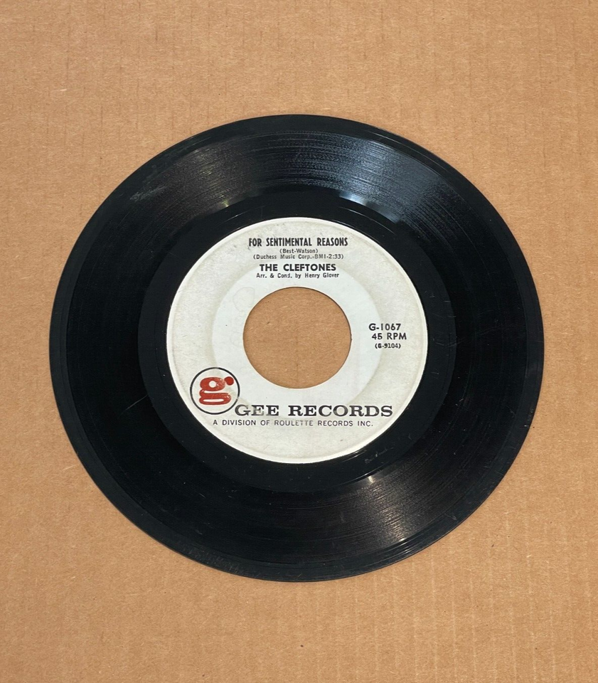 THE CLEFTONES DEED I DO/FOR SENTIMENTAL REASONS GEE RECORDS 45 1067 | eBay