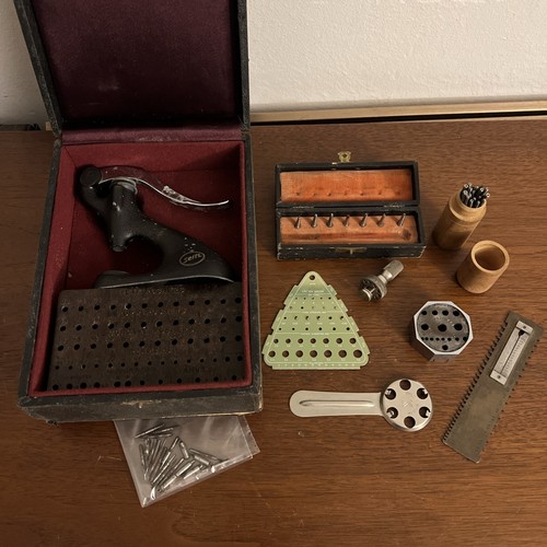 Vintage Watchmakers Tools Seitz Jeweling Tool Crown Gauge Etc | eBay