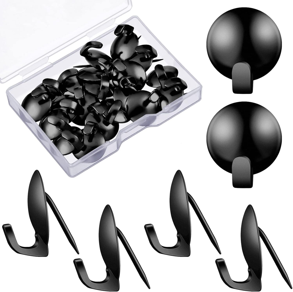 30 Pack Metal Cubicle Hooks Fabric Panel Wall Hooks Cubicle Clips Push ...