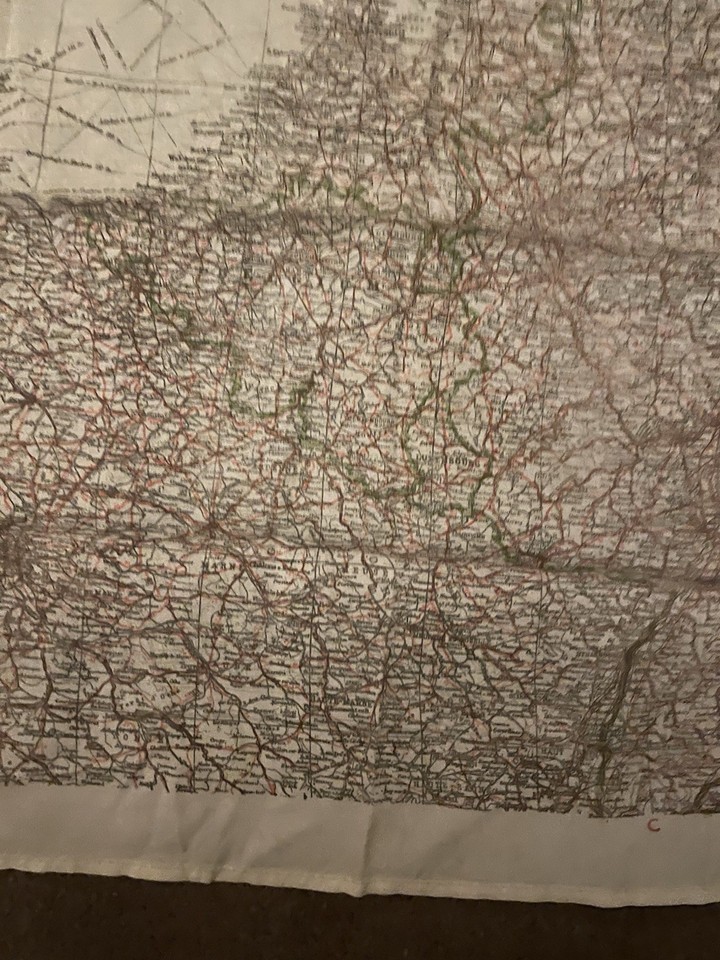 WW2 Map Printed On Cloth Used By RAF | eBay UK