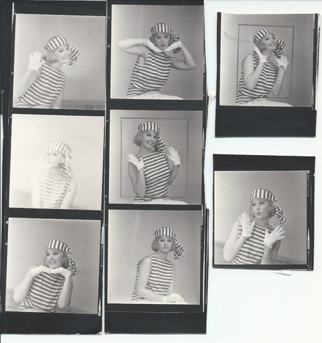 Cute Blonde in Stripe Outfit Poses HENDRICKSON Negative Photo Contact ...