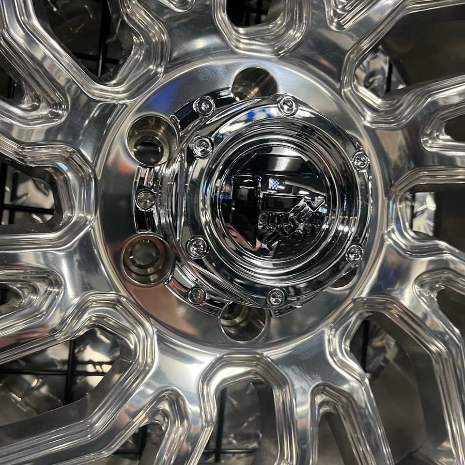 4 Fuel D809 Hurricane 20" Polished Milled 20x9 5X139.7 Wheels Rims 5 ...