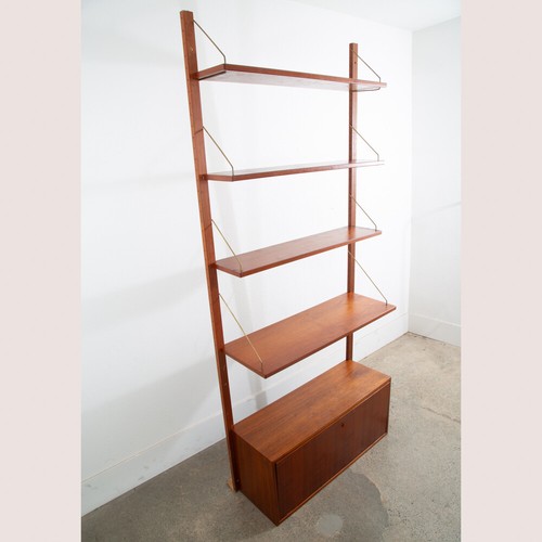 Mid Century Danish Modern Wall Unit Teak Poul Cadovius Cado Shelves ...