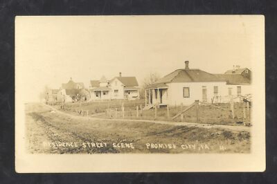 RPPC PROMISE CITY IOWA RESIDENCE STREET SCENE DIRT ROAD REAL PHOTO ...