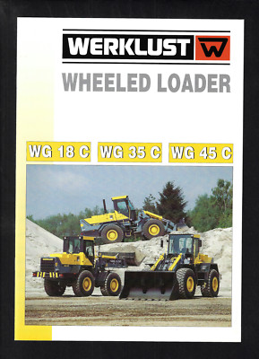 WERKLUST WG 18 C/WG 35 C/WG 45 C WHEELED LOADERS 8 PAGE BROCHURE | eBay