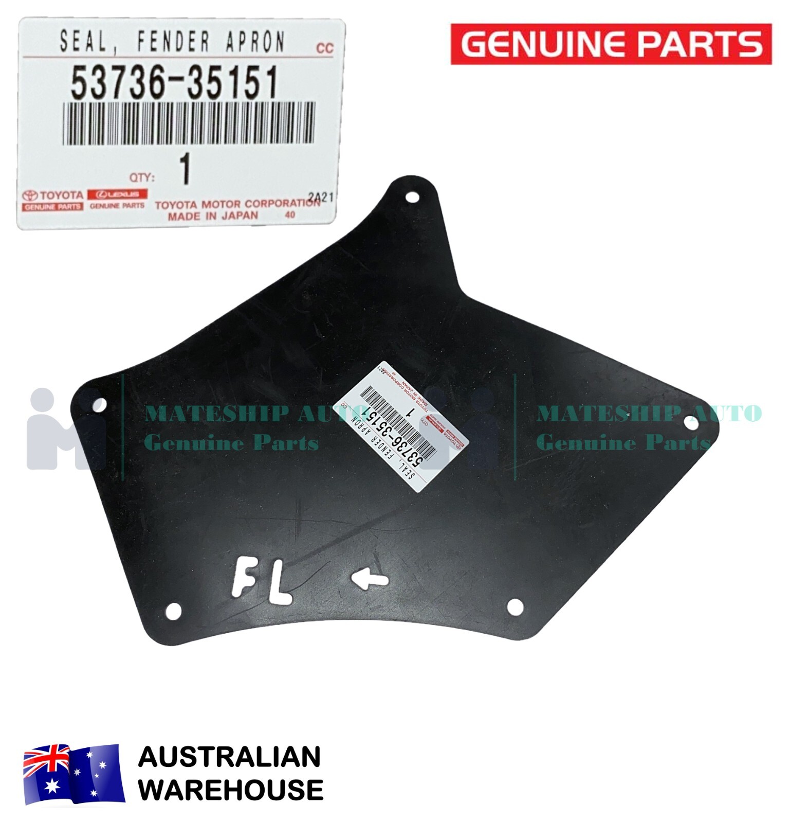 GENUINE Prado GRJ120 KZJ120 KDJ120 Left Front Fender Splash Guard ...