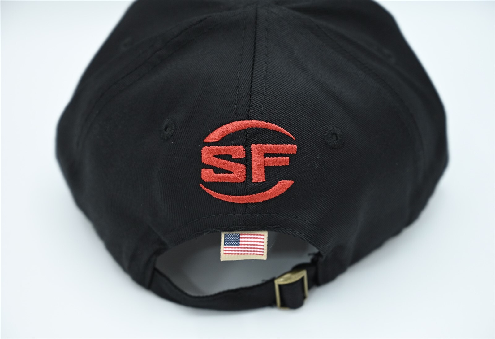 SUREFIRE LOGO HAT/BASEBALL CAP BLACK SUREFIRE "SF" LOGO/FLAG ON BACK ...