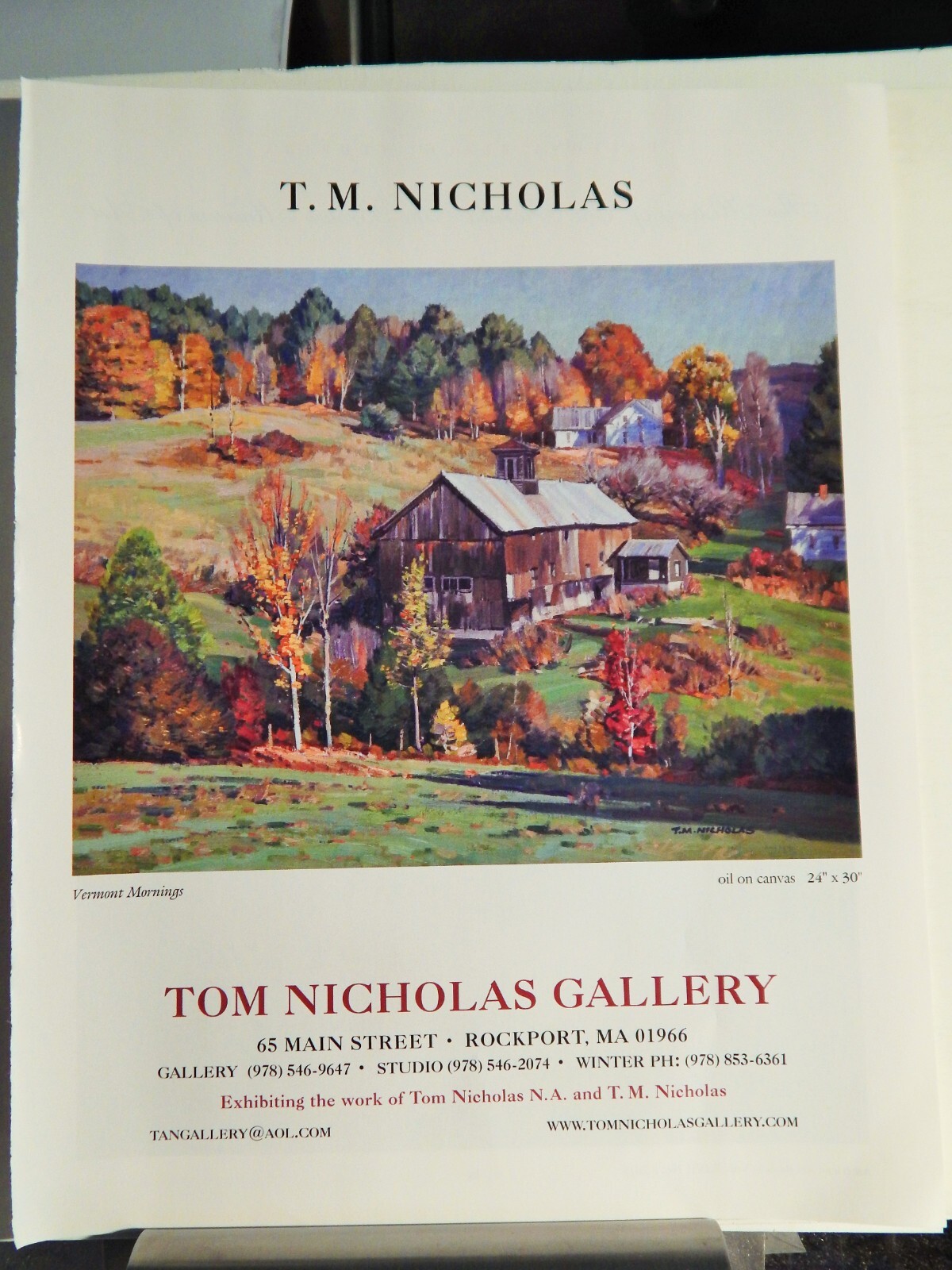 T M NICHOLAS ART PIECES ORIG VTG 2015 ADVERTISEMENT, | eBay