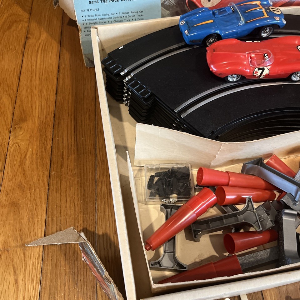 Vintage Strombecker Road Racing Slot Car Set #9950 W/Cars And Manual ...