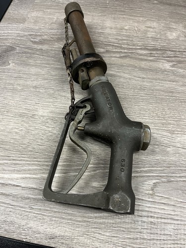 WHEATON ANTIQUE GAS PUMP HANDLE Visible Sign Gas Oil Petroliana Brass ...