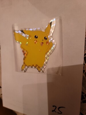 Vintage Pokemon Holographic Sticker Pikachu. New. 2.5" | eBay