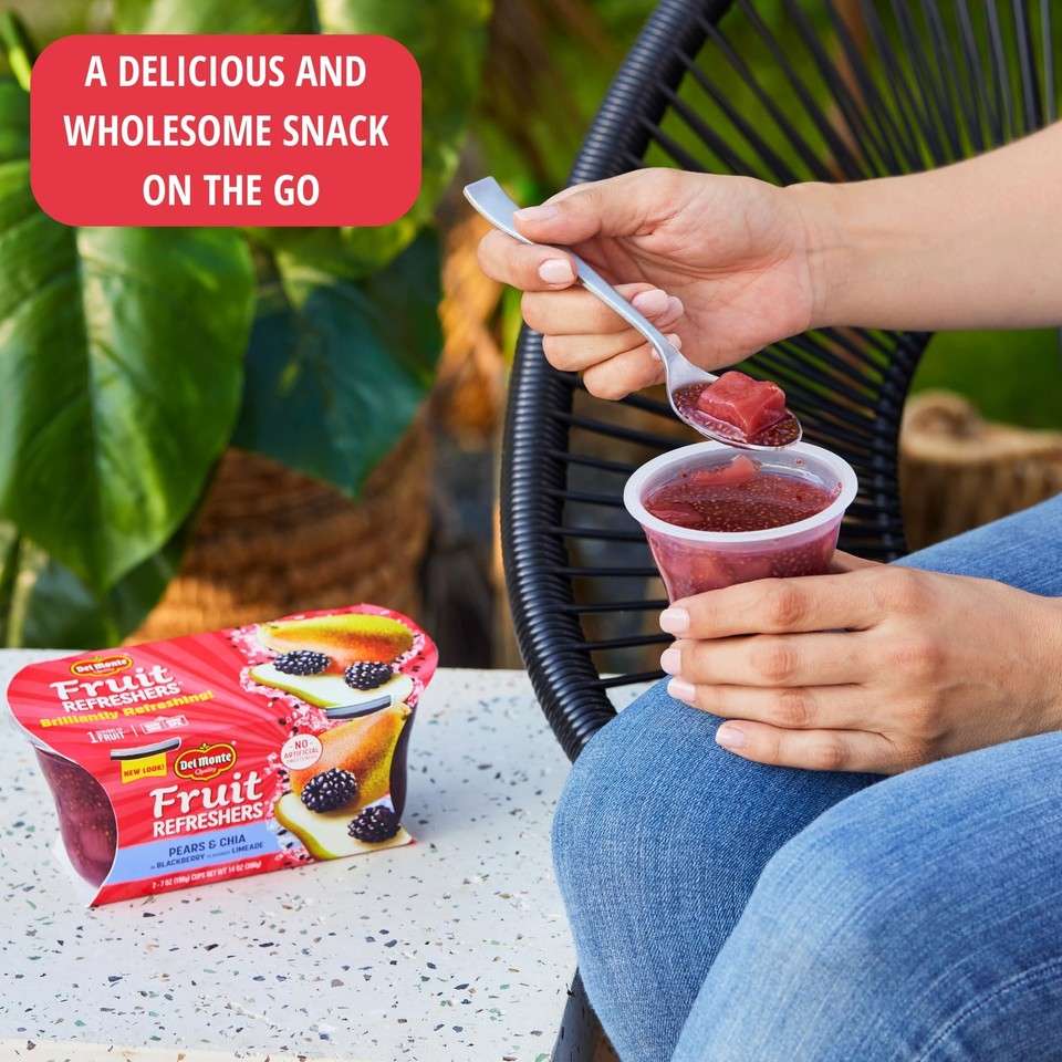 Del Monte Refreshers Red Grapefruit in Guava Fruit Water Cups 7 Ounce 2 ...