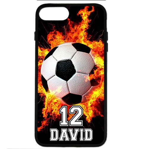 PERSONALIZED NUMBER NAME SOCCER BALL PHONE CASE COVER FOR IPHONE 11 XS ...