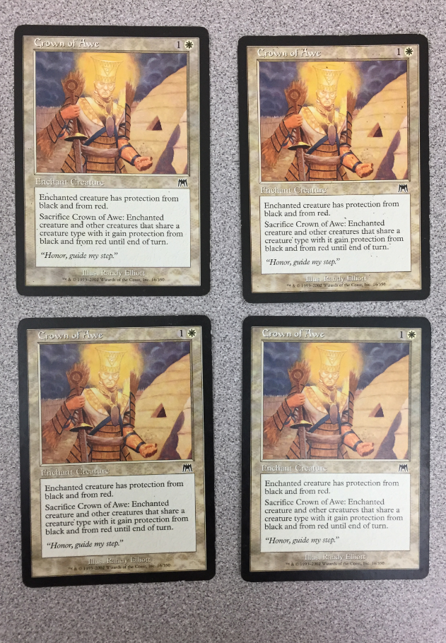 MTG MAGIC THE GATHERING CROWN OF AWE 4X PLAYSET - ONSLAUGHT - COMMON ...