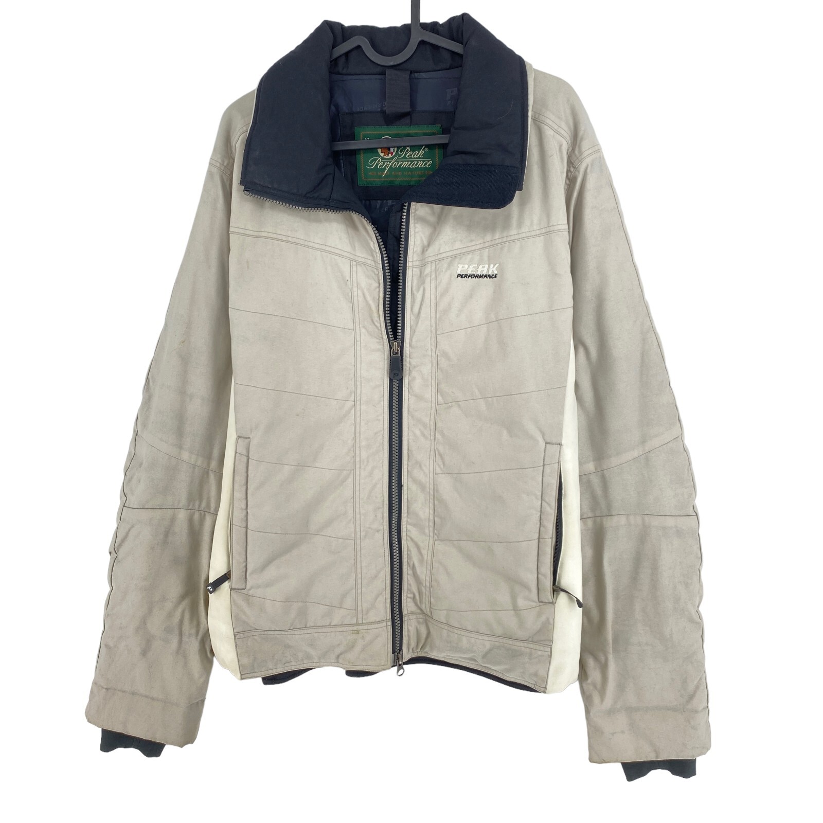 Peak Performance Light Grey Hipe Padded Coat Jacket Size XL | eBay