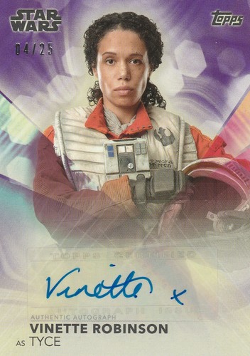 2020 Topps Women of Star Wars Vinette Robinson Tyce autograph A-VR ...