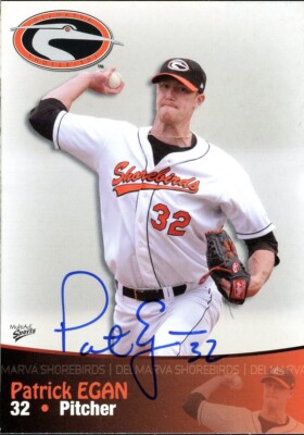 2009 Delmarva Shorebirds PAT EGAN Signed Card autograph AUTO orioles | eBay