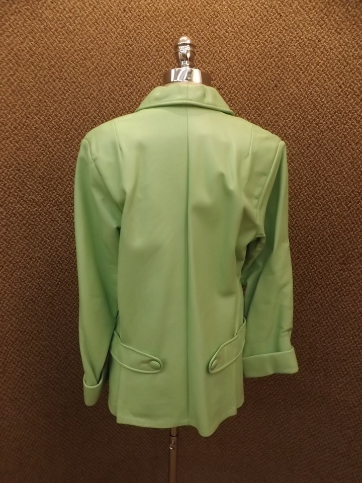 Upscale Custom Made Vtg Mint Green Genuine Buckskin Leather Jacket ...
