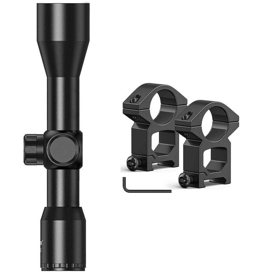 4x32 Compact Rifle Scope Mil Dot Optical Hunting Gun Scope w/ 1 ...