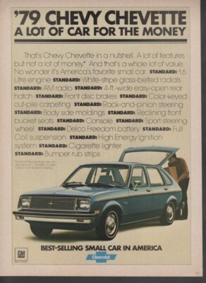 Vintage advertising print Car Auto Chevrolet Chevy 1979 Chevette lot of ...