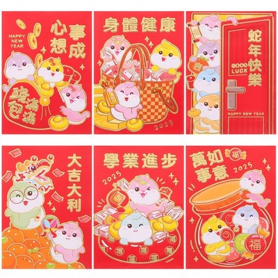 36 Pcs Lunar New Year Envelopes Spring Festival Red Packet Packets ...