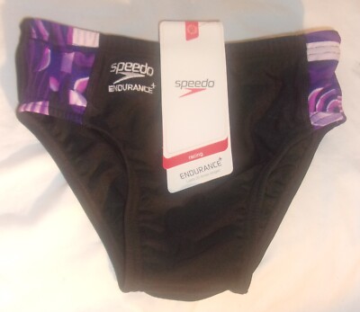 SPEEDO ENDURANCE SWIMSUIT FOR MEN BLACK/ PURPLE SIZE 26 NEW WITH TAG | eBay
