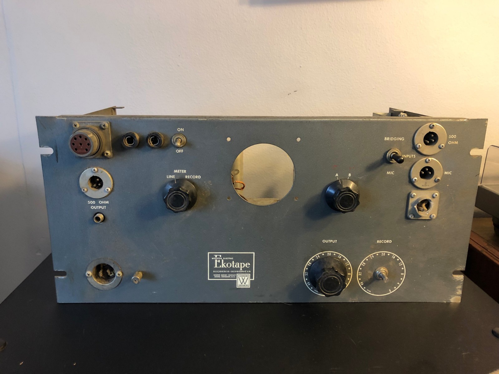 Rare Webster Ekotape Tube Preamplifier Rack-Mount for Reel Recorder ...