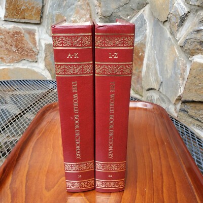 The World Book Dictionary 1985 Edition 2 Volume Set A-Z Hardcovers ...