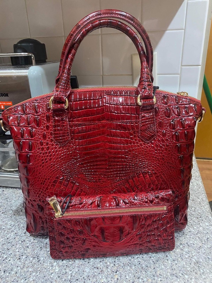 Brahmin Duxbury Vintage red and matching wallet | eBay
