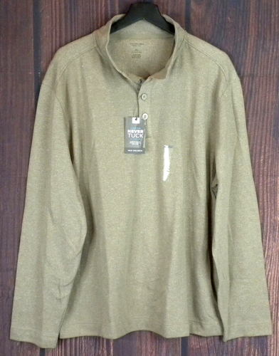 Van Heusen Men's Taupe Brindle Never Tuck Sweater Size L 767672699283| eBay