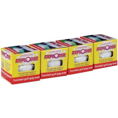 1set EXPLODING FOUR PACK OF TRICK GOLF BALLS expoding novelties gag ...