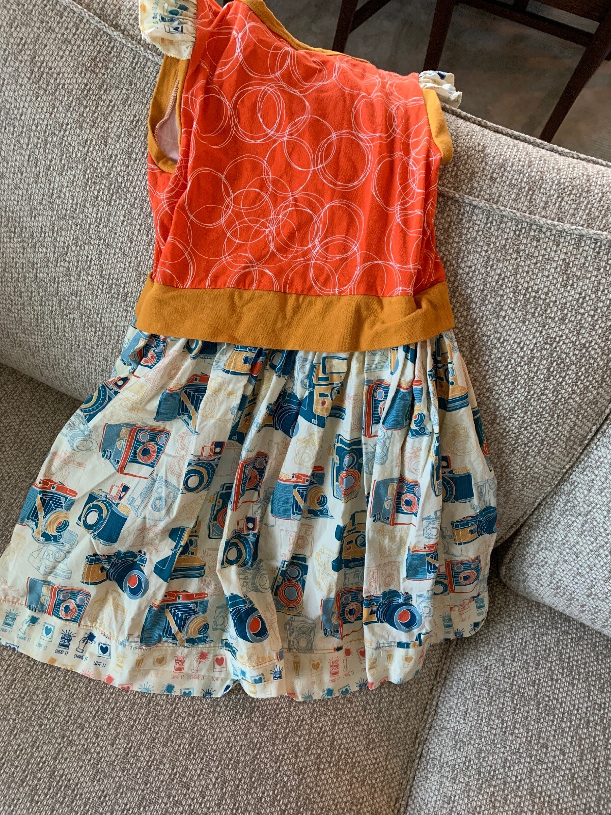 Girls Chris N Missy Vintage Camera Print Dress Size 12 | eBay