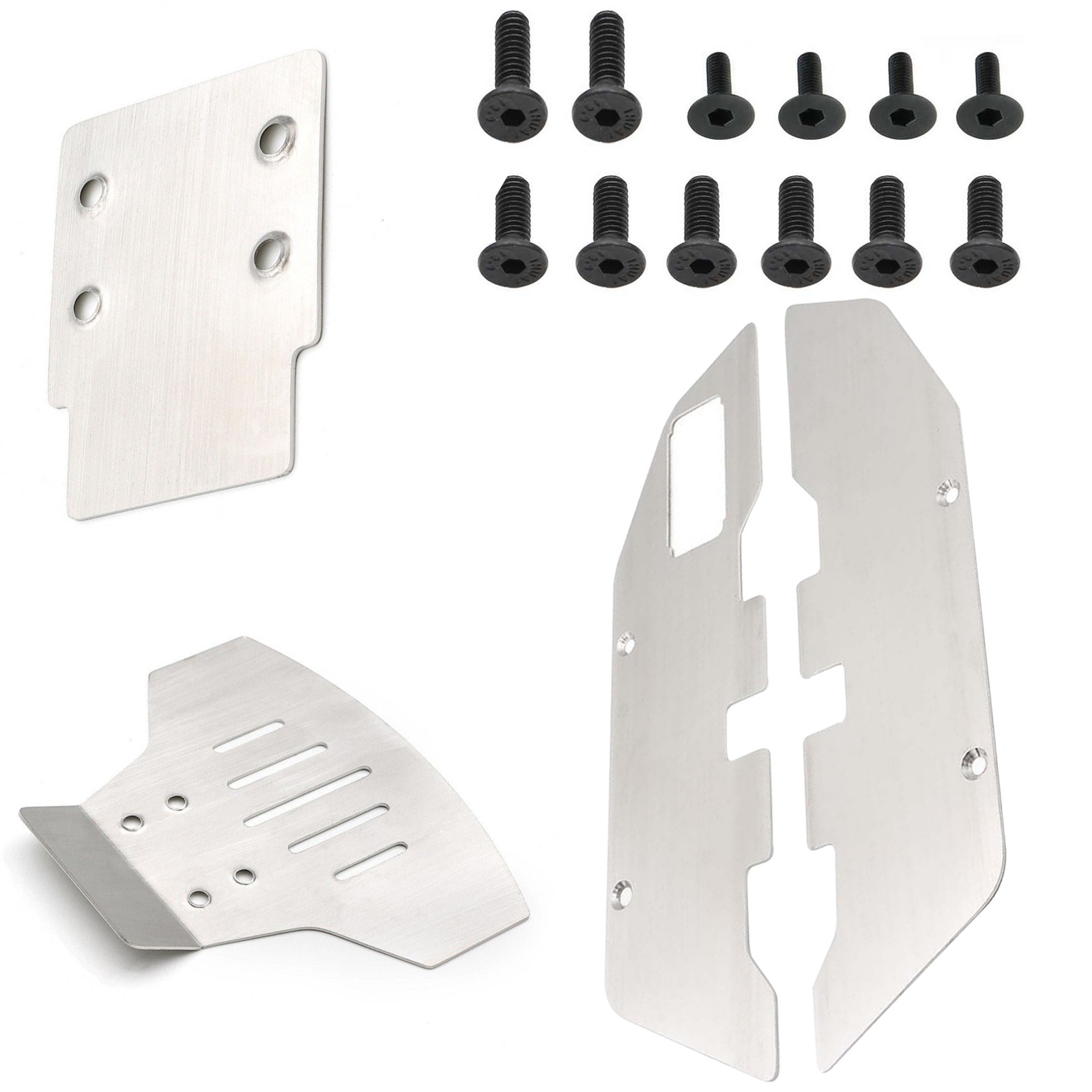 Upgrade Front & Rear Skid Plates Chassis Armor For Traxxas 1/10 2WD ...
