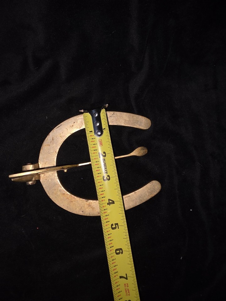 Vintage Farrier Blacksmith Horseshoe Angle Gauge Brass Adjustable Hoof ...