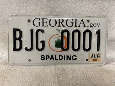 2010 Georgia License Plate ~ Spalding County ~ Low Number 0001 | eBay