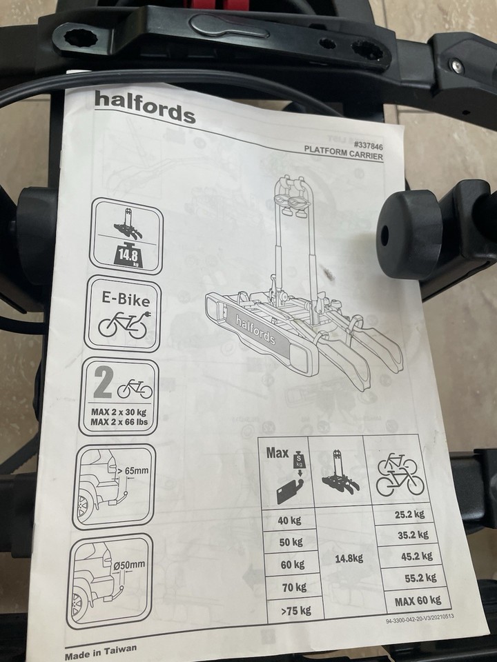 Halfords Advanced 2 Ebike Rack | eBay UK