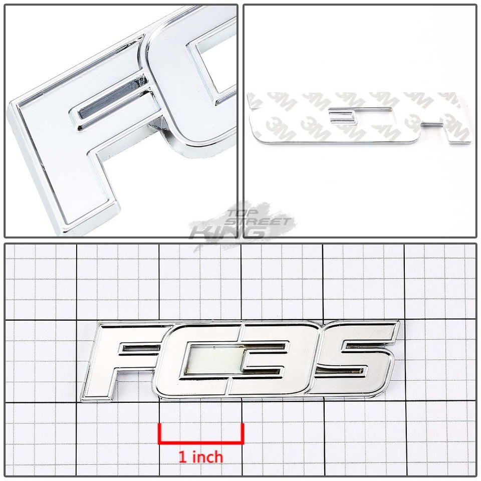 "FC3S" SILVER LETTER LOGO TRIM BADGE METAL EMBLEM DECAL AUTO EXTERIOR ...