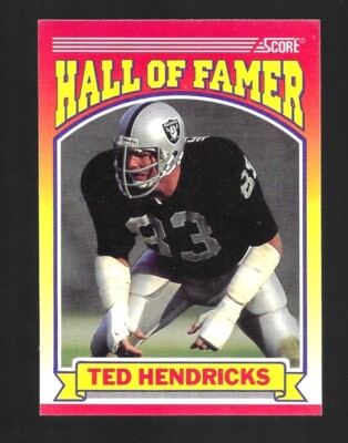 Ted Hendricks 1990 Score Hall of Famer #599 Football Card | eBay