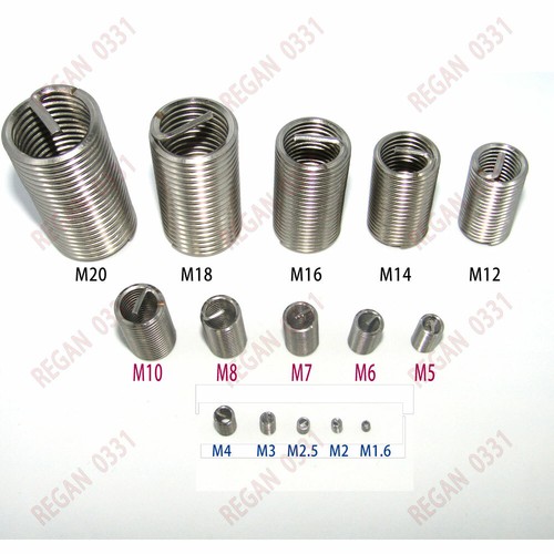 M3 M4 M5 M6 M8 M10 M12 Stainless Steel Helicoil Insert Thread Repair ...