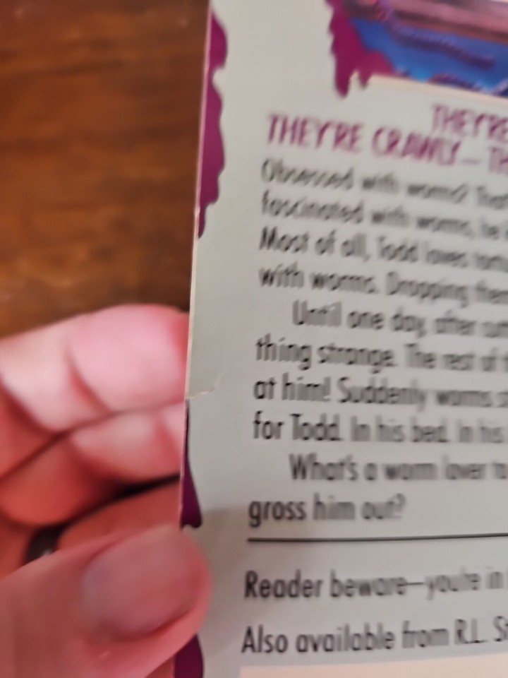 Go Eat Worms (Goosebumps, No. 21) - Paperback By R.L Stine First ...