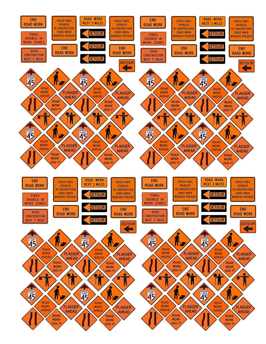 Construction Road Signs And Meanings